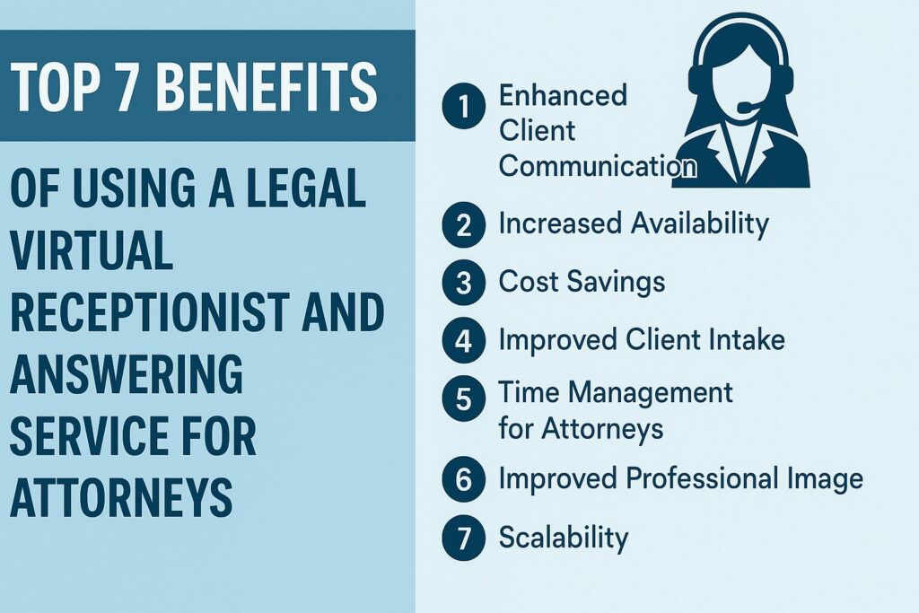 Top 7 Benefits of Using a Legal Virtual Receptionist for Attorneys